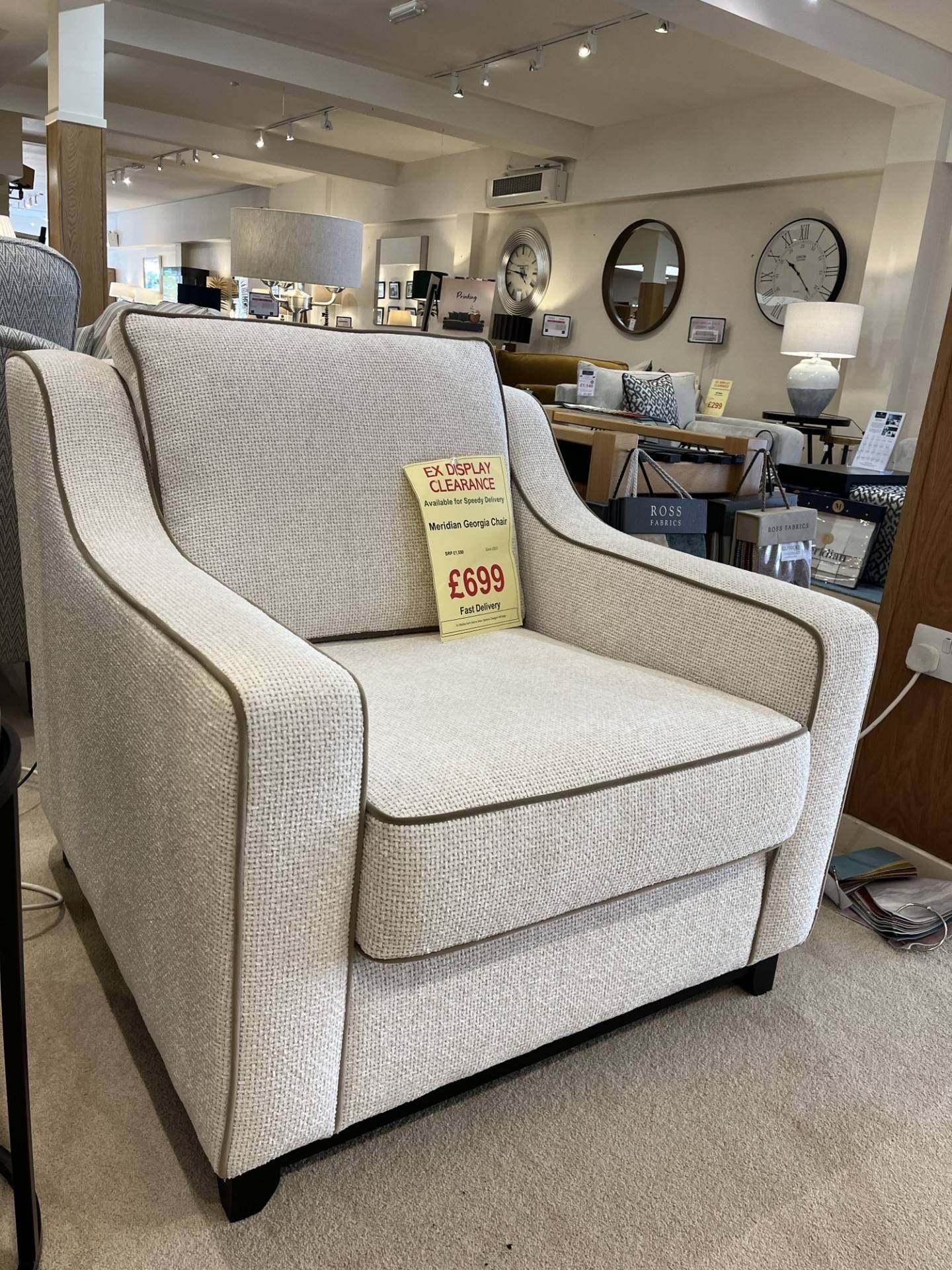 Meridian Georgia Chair (SRP £1550 NOW £399) - Elphicks