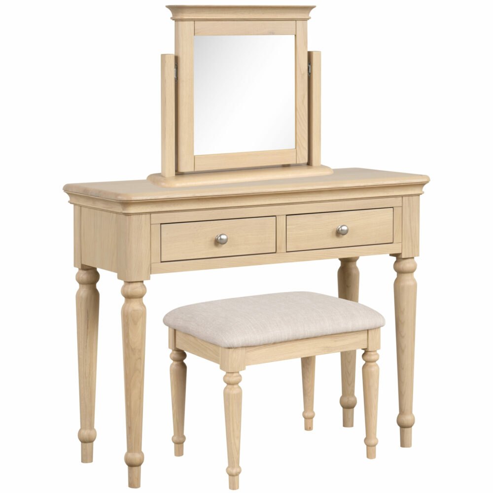 Lingwood Oak Dressing Table Stool - Elphicks