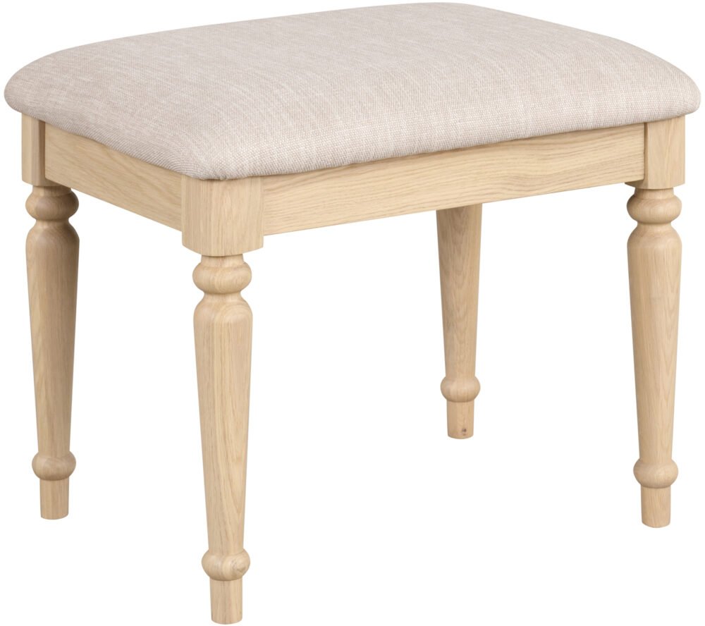 Lingwood Oak Dressing Table Stool - Elphicks