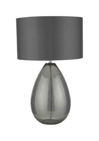 Rain Smoked Glass Table Lamp - Elphicks