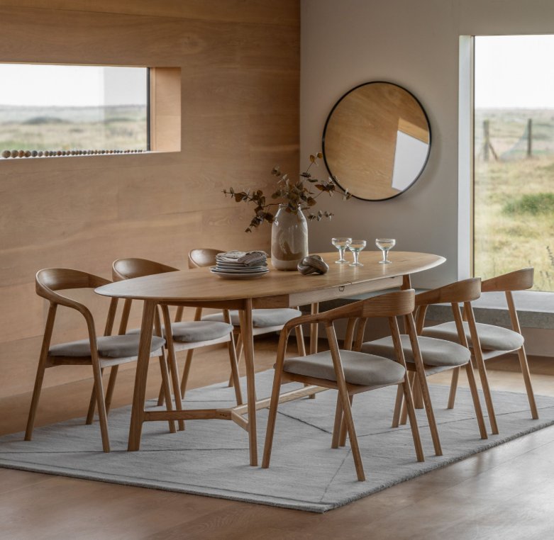 Madrid Extending Dining Table - Oak - Elphicks